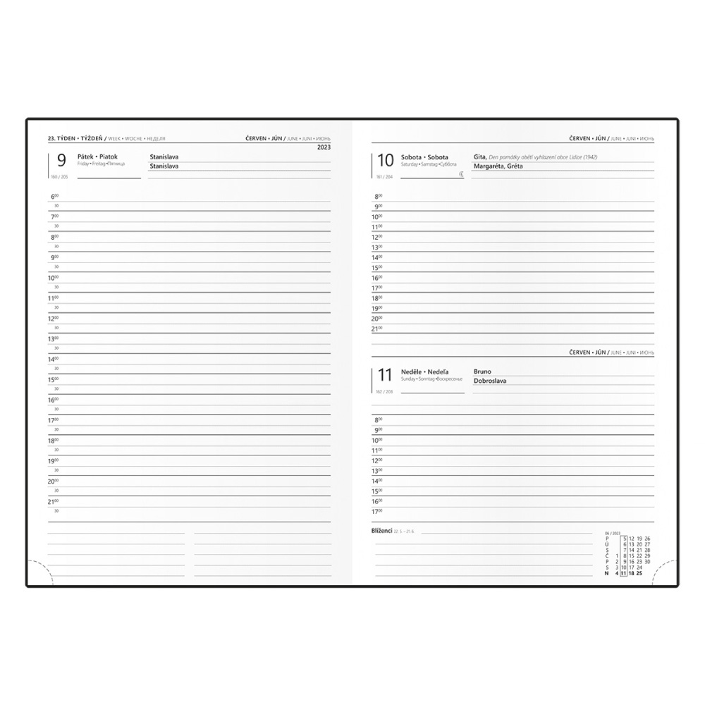 Denný diár 2023 David ForMen A5 - Black | AAApapir.sk